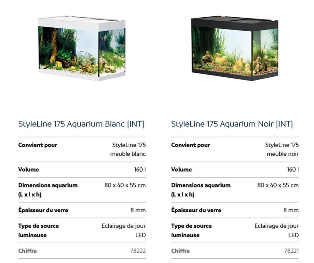 Oase aquarium StyleLine 175 - Aquariofil.com et Poisson d'Or